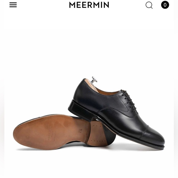 Meermin | Shoes | Meermin 1198 Black Calf French Boxcalf Cap Toe Oxford ...